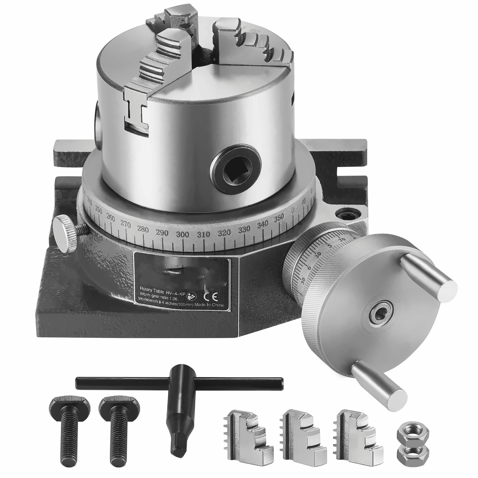 Milling Rotary Table 4 Inch, Precision Indexing Table with 3.1'' Chuck ...