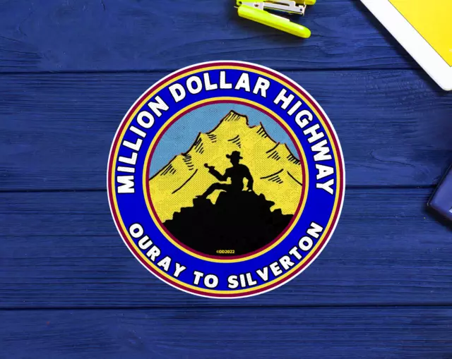 Million Dollar Highway Silverton Ouray Colorado Sticker Decal Sticker ...