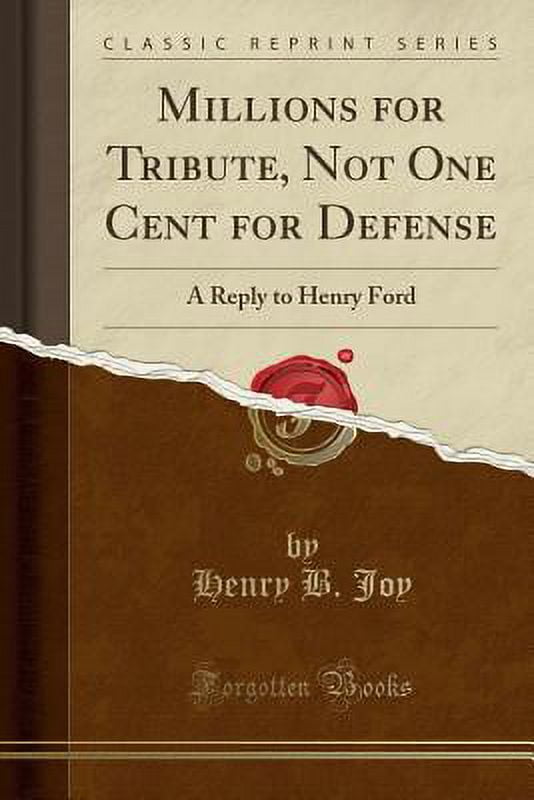 Millions Defense Not One Cent Tribute