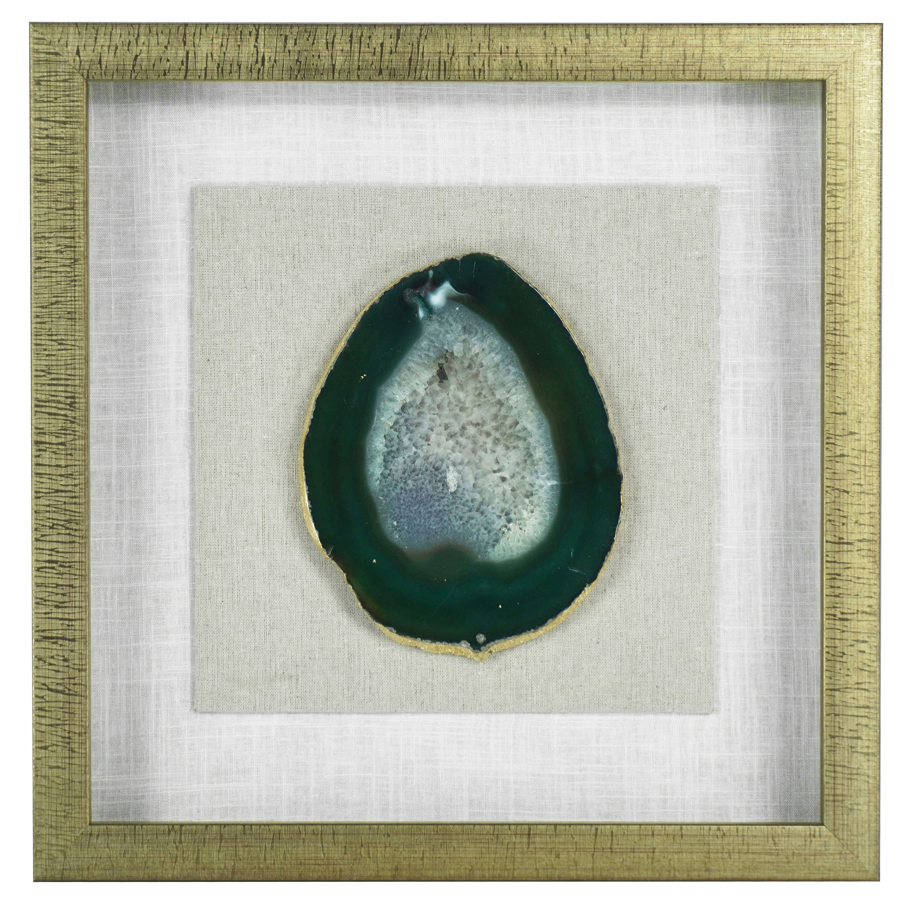 Millionstone HUJI Agate Slice Shadow Box Wall Decor Green - Walmart.com