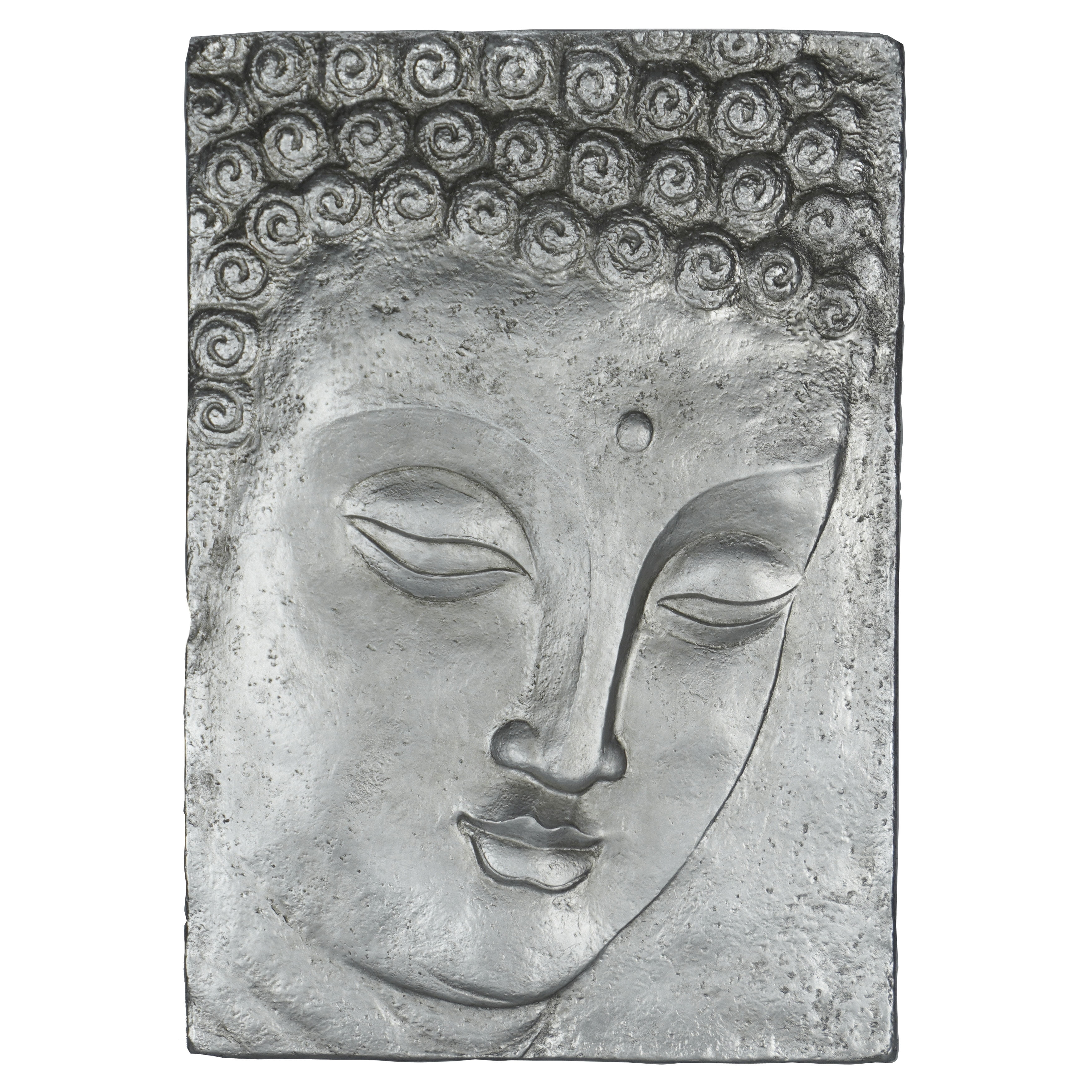 Millionstone HUJI Silver Buddha Plate Wall Decor - Walmart.com