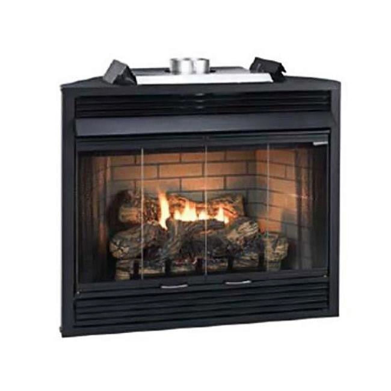 Millivolt Natural Gas Louver B-Vent Fireplace with Log Set - Walmart.com
