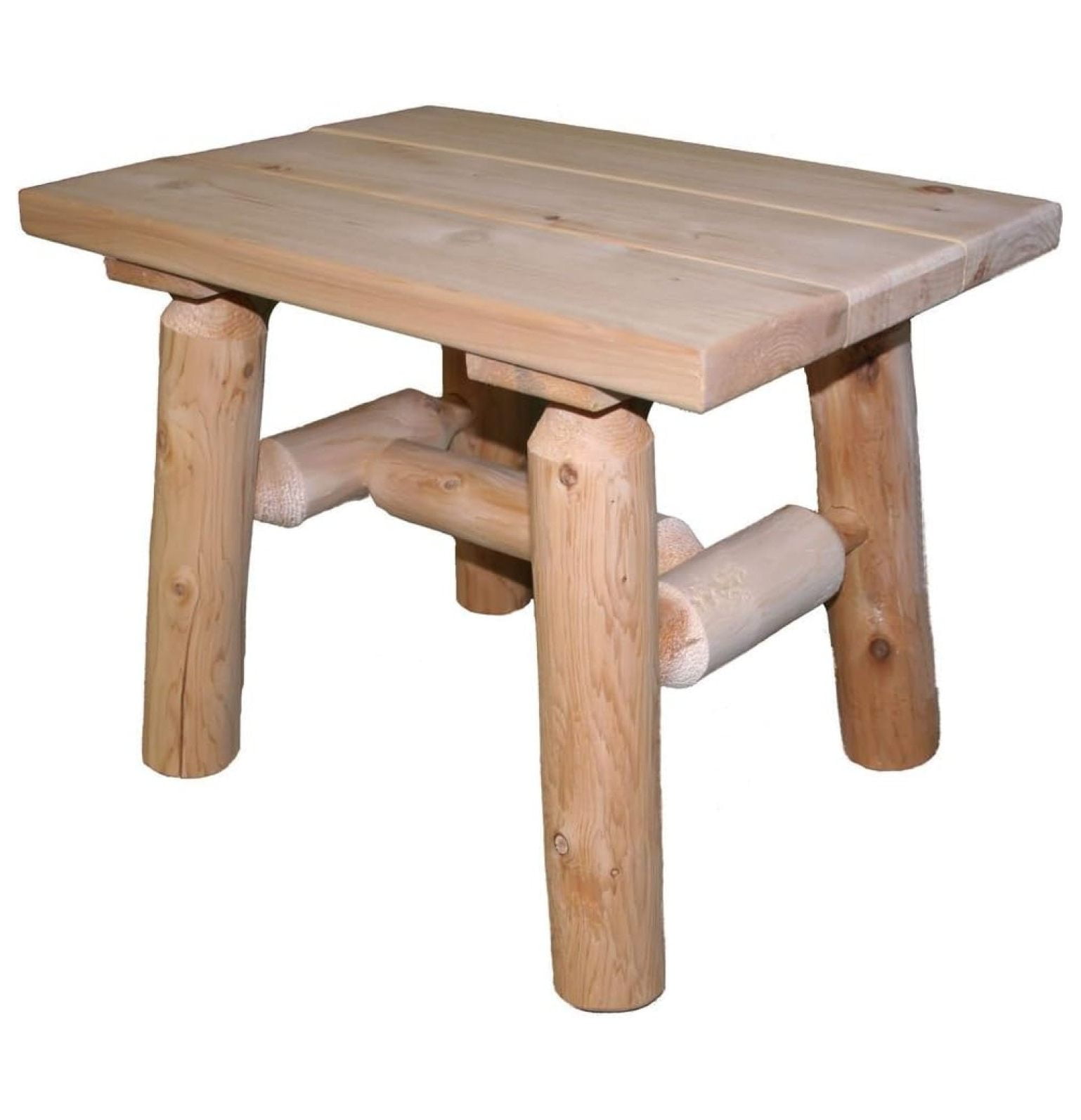 Mills Cedar Log End Table, Natural - Walmart.com