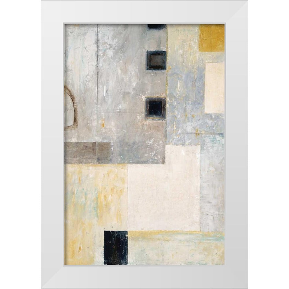 Mills, Chris 23x32 White Modern Wood Framed Museum Art Print Titled - Grey City Blocks - Walmart.com