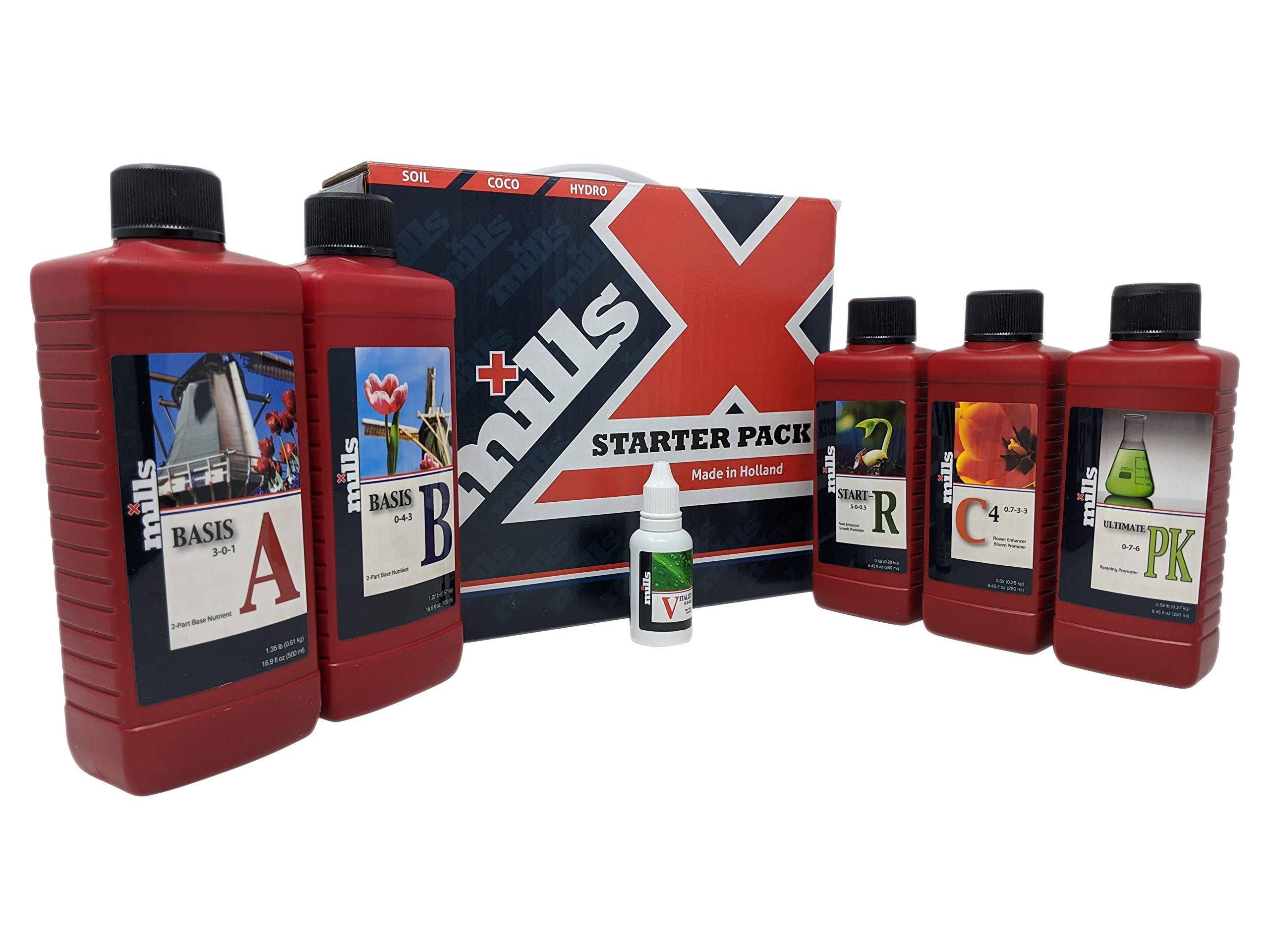 Mills Nutrients Complete Starter Kit, Bio-Mineral Fertilizer for Plants, Hydroponics - Walmart.com