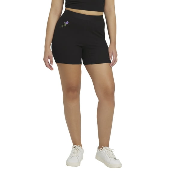 Mills by Millie Bobby Brown Women's Embroidery Bike Short, Sizes XXS-XXL - Walmart.com