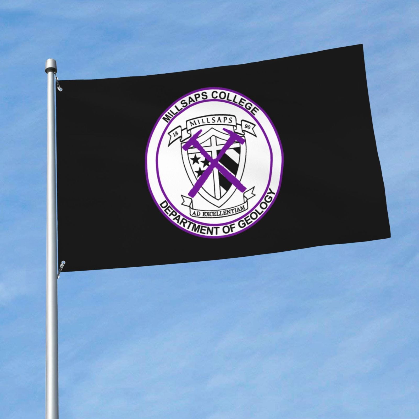 Millsaps College Logo Flag 3x5 Outdoor ,Sewn Stripes, Stronger Brass ...
