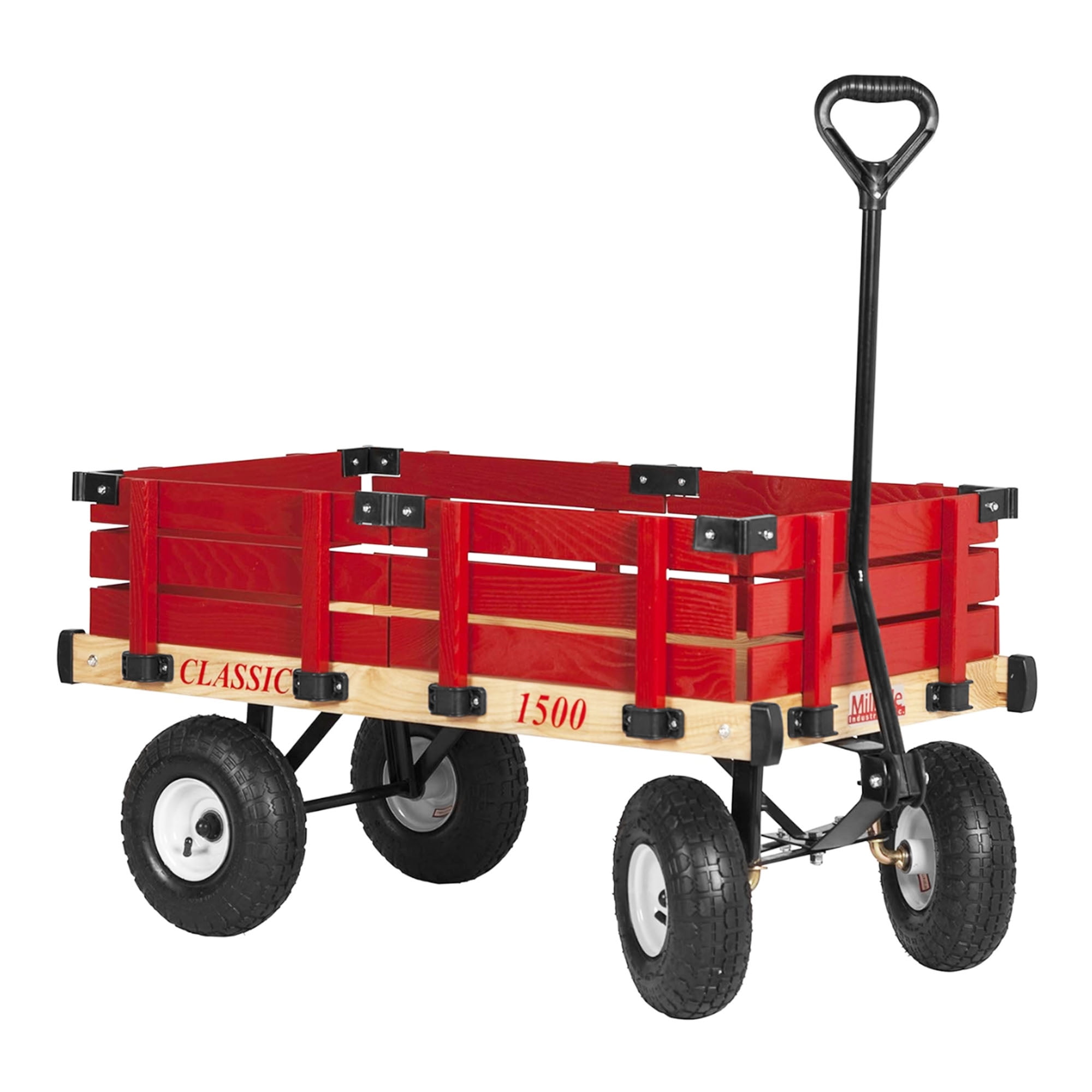 Millside Industries Classic Wood Wagon Cart with Removable Wooden Side ...