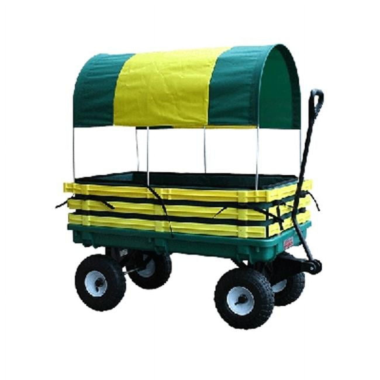 Millside Industries Hardwood 20" x 38" Kids Wagon Yellow/Green JP-102 ...