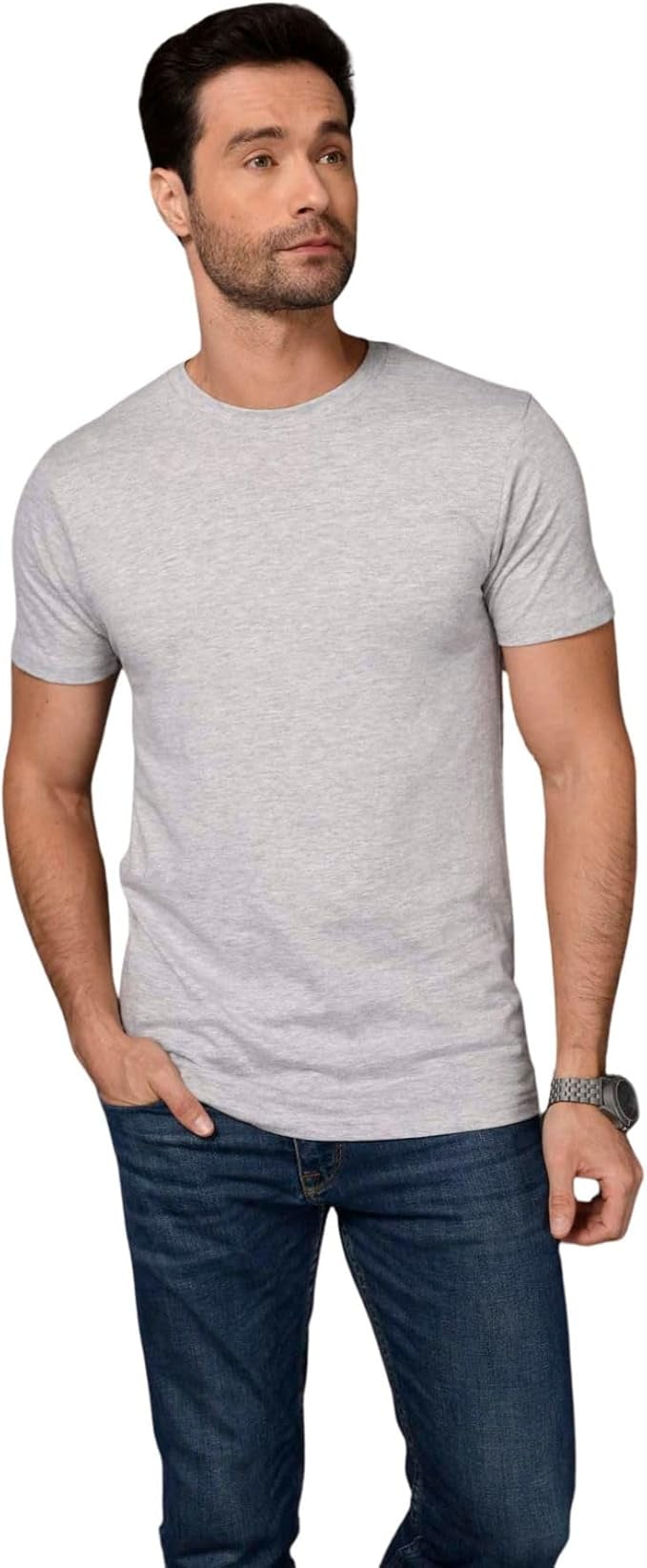 Milltex Men’s Lightweight Premium Cotton T-Shirt | 100% Combed Cotton ...