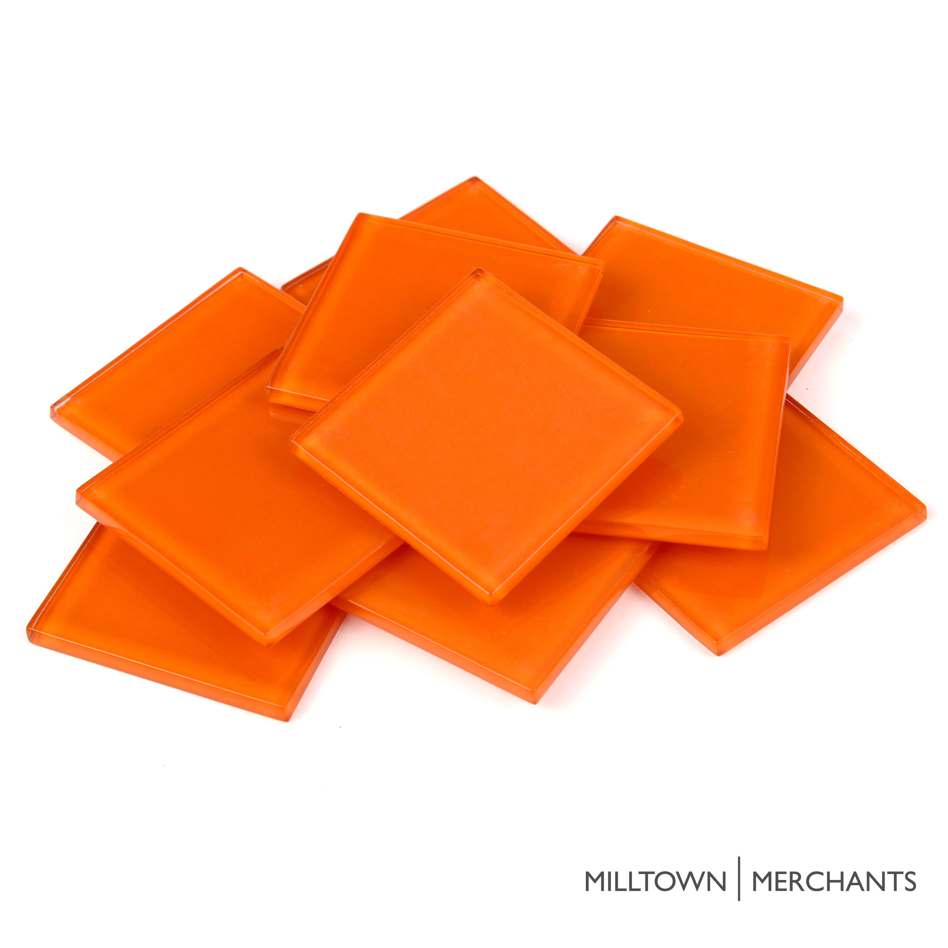 Milltown Merchants 1.8 Inch Large Crystal Mega Mosaic Tiles - Orange ...