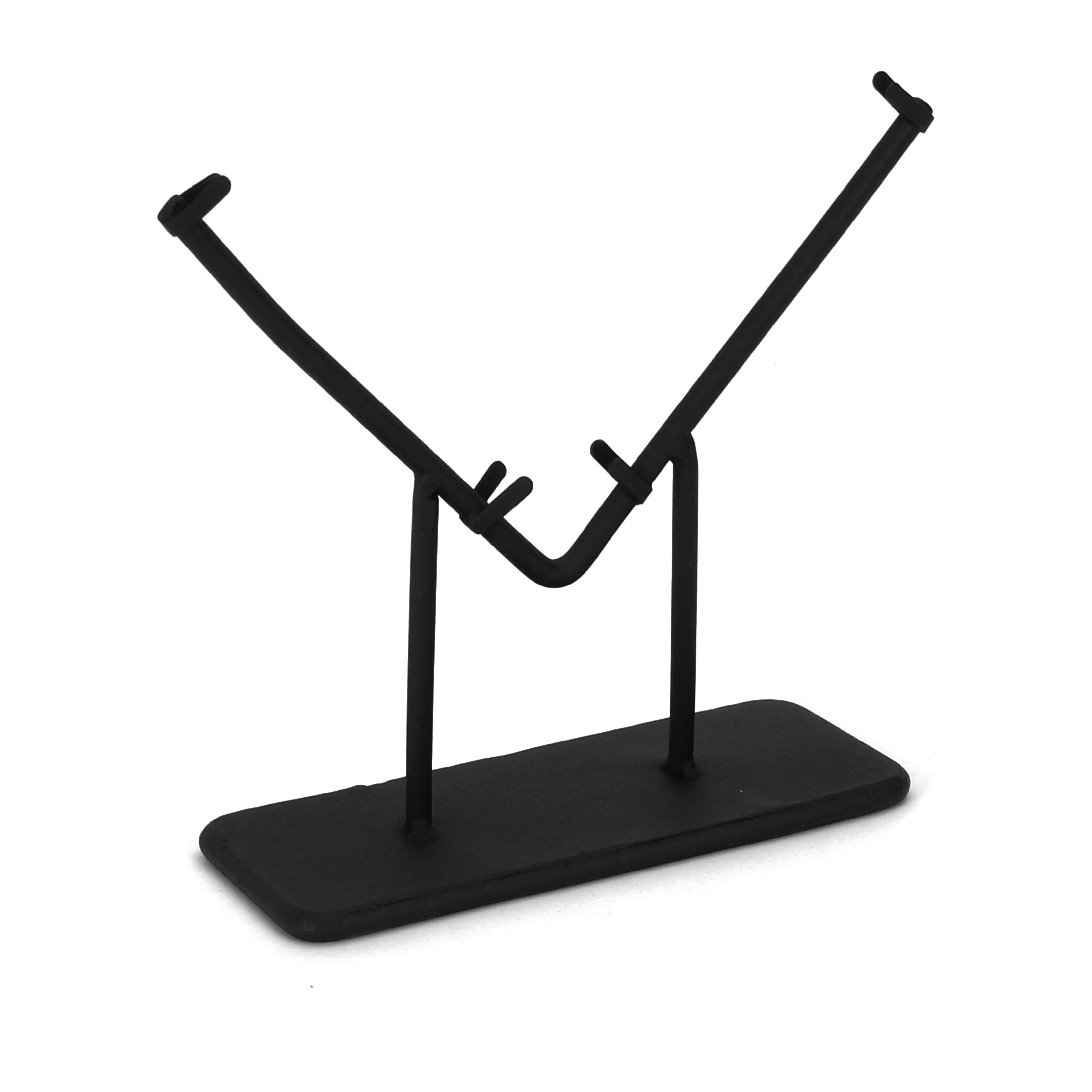 Milltown Merchants 12" V-Stand Black Metal Display Stand (Large, 1 ...