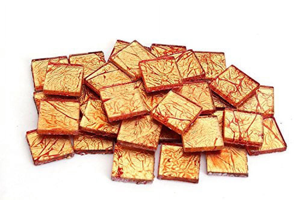 Milltown Merchants Burnt Orange Foil Mosaic Tile 3/4 Inch (1 lb ...