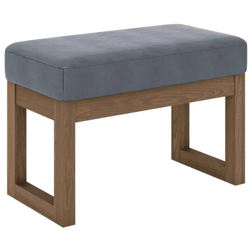Milltown Rectangular Contemporary Wood/Foam Bench - Walmart.com