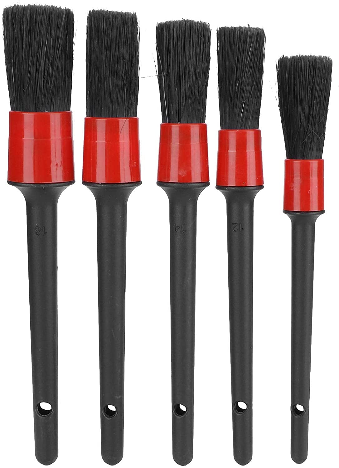 Milltrip Detailing Brush Set 5 Different Sizes Premium Natural Boar ...