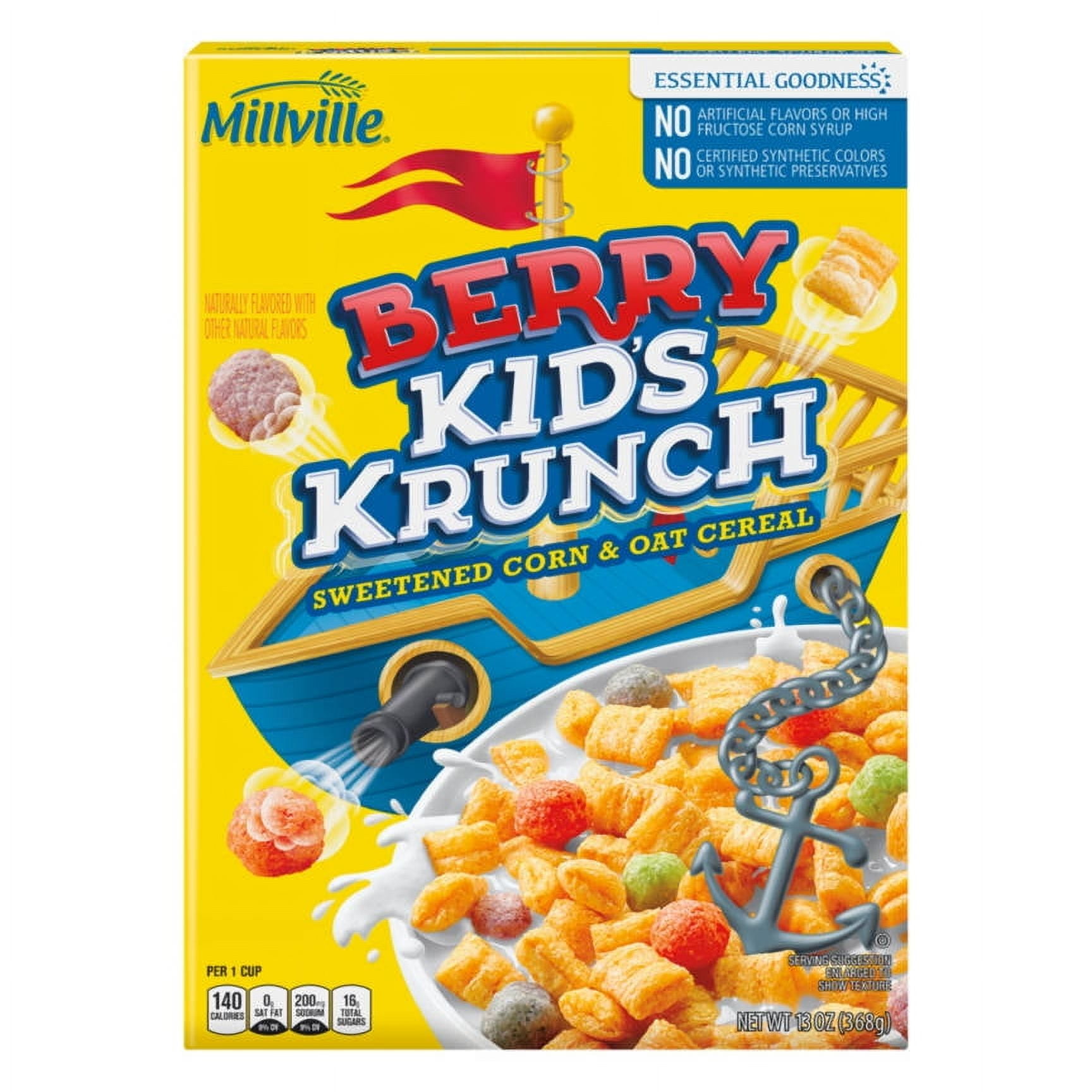 Millville Berry Kids Krunch Cereal, 13 oz - Walmart.com