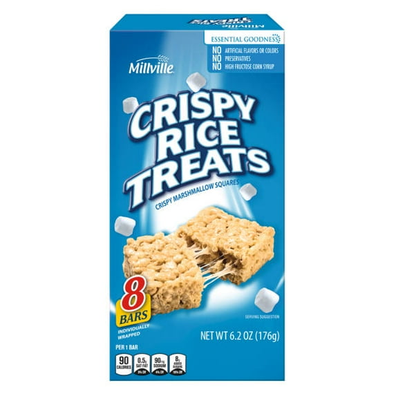 Millville Original Crispy Rice Treats, 8 count - Walmart.com