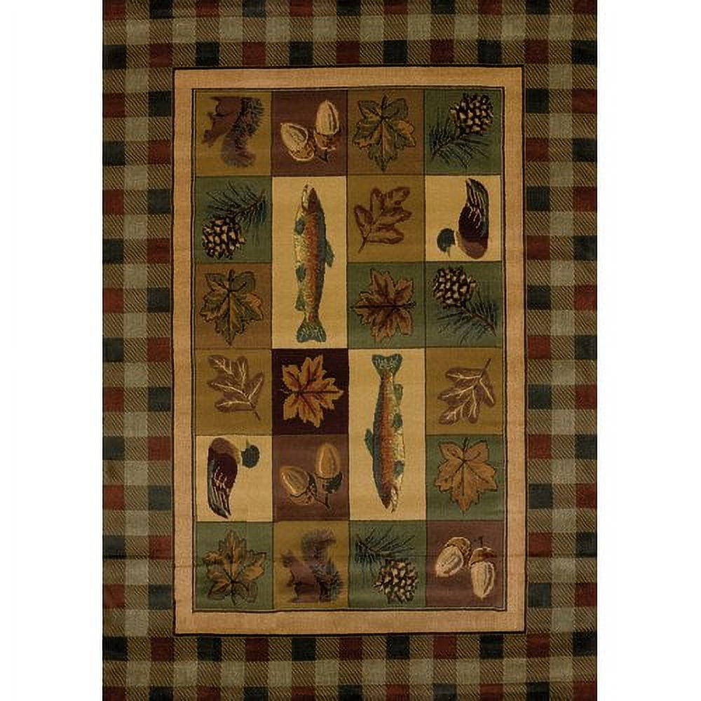 Millwood Pines Woodacre Brown Timberland Area Rug - Walmart.com