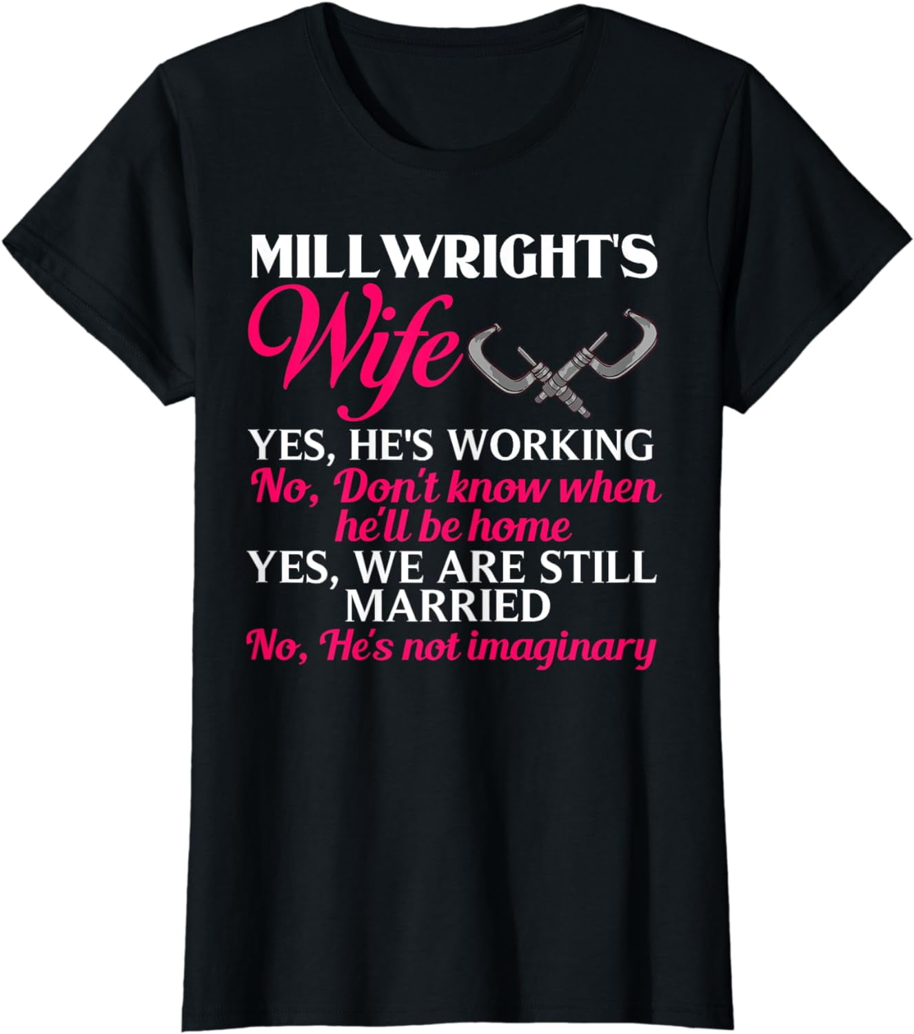 Millwright Wife Training Industrial Mechanic Welding Tools T-Shirt ...