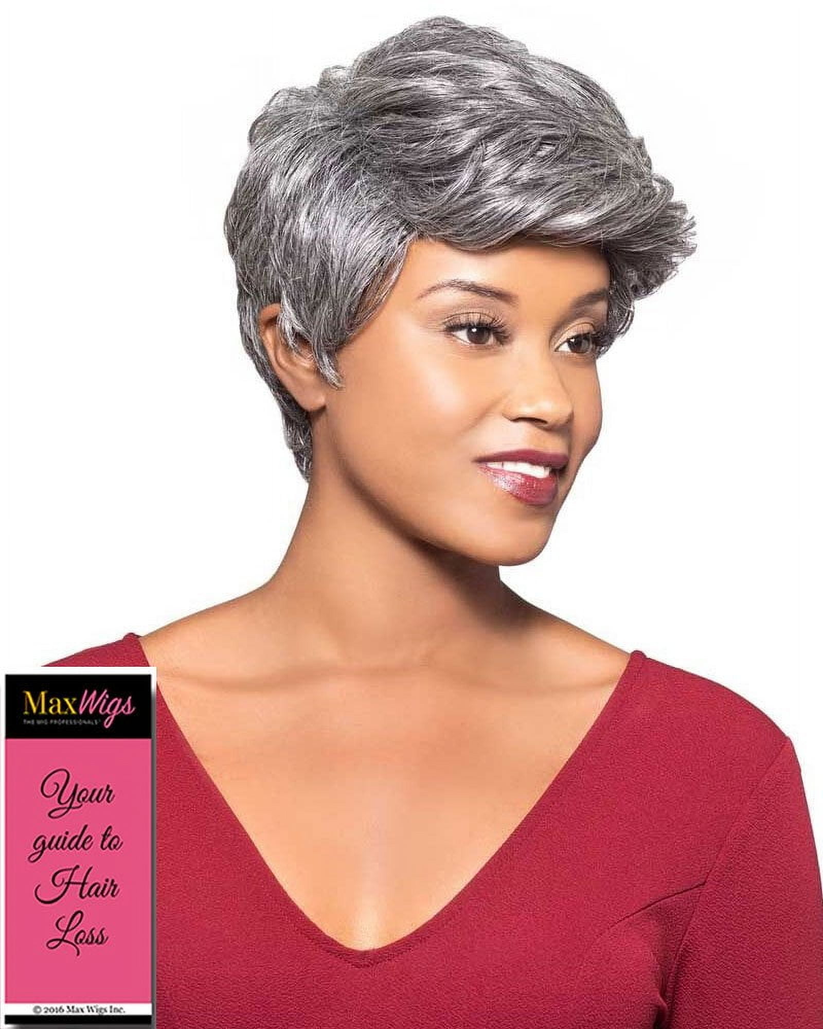 Milly Wig Color 1B - Foxy Silver Wigs Short Boy Cut Tapered Neck Human ...