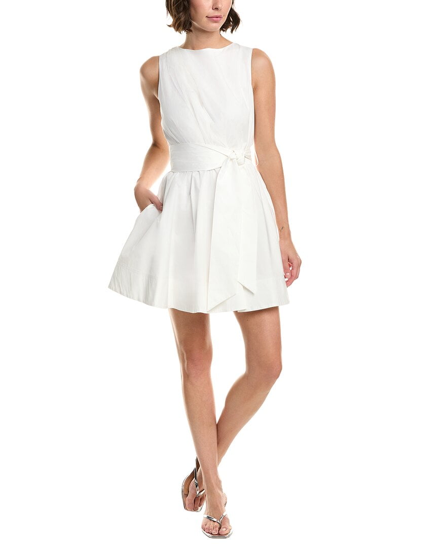 Milly womens Draped Poplin Mini Dress, 10, White - Walmart.com