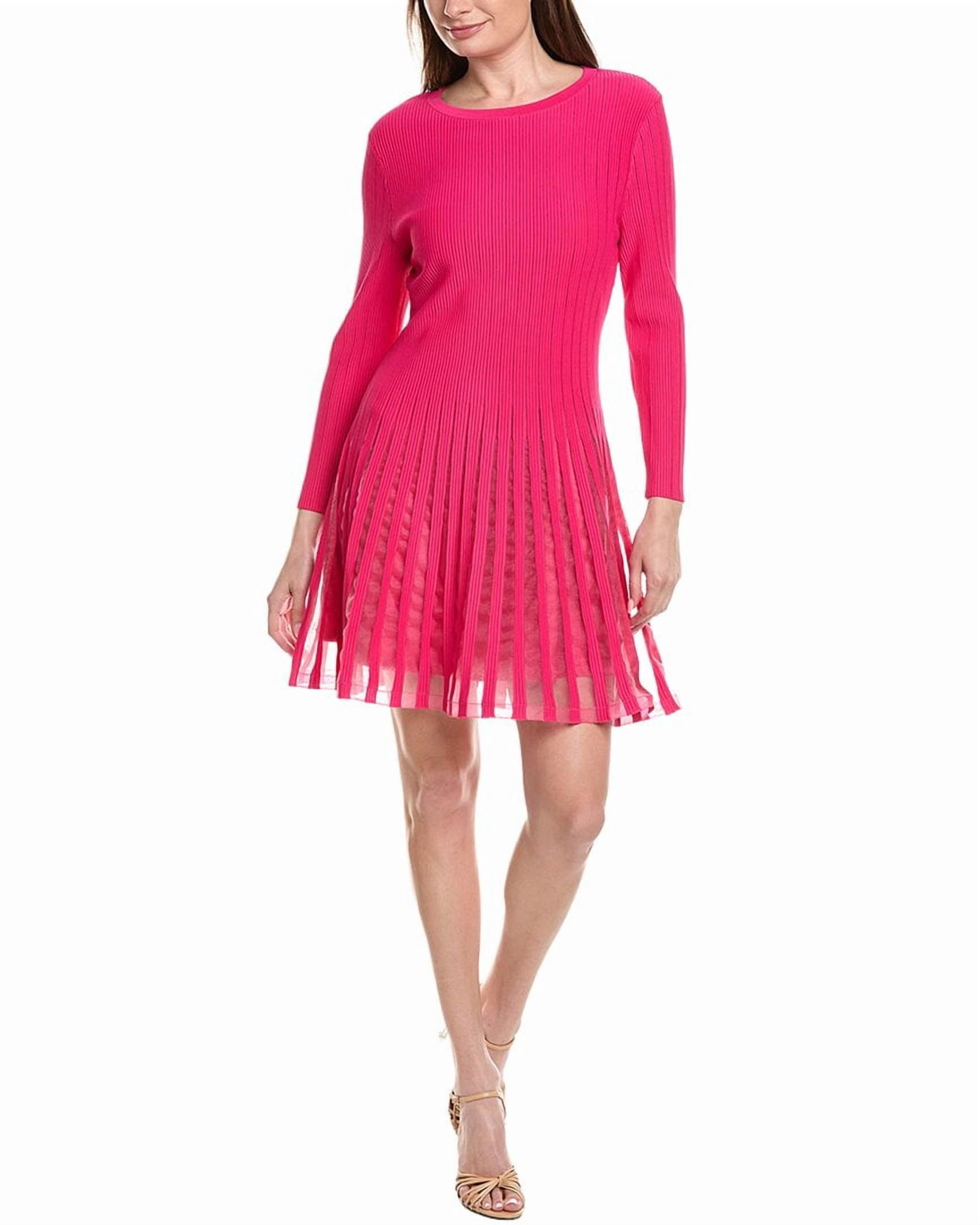 Milly womens Tabitha Sheer Godet Mini Dress, l, Pink - Walmart.com