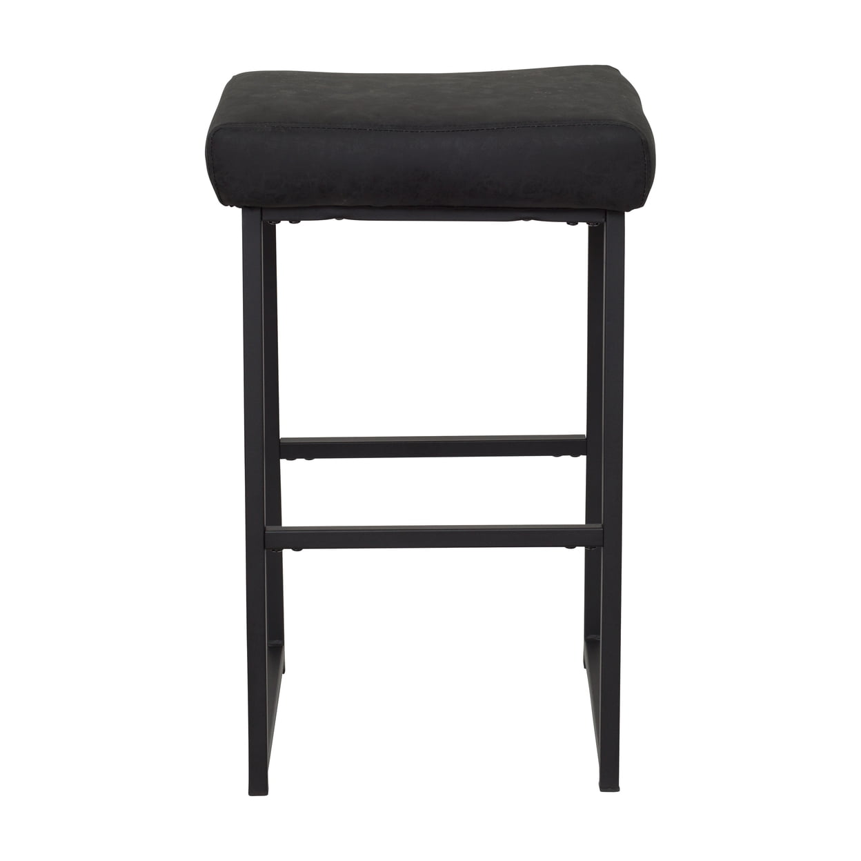 Milo Backless Black Faux Leather Counter Barstools - Set of 2 - Walmart.com