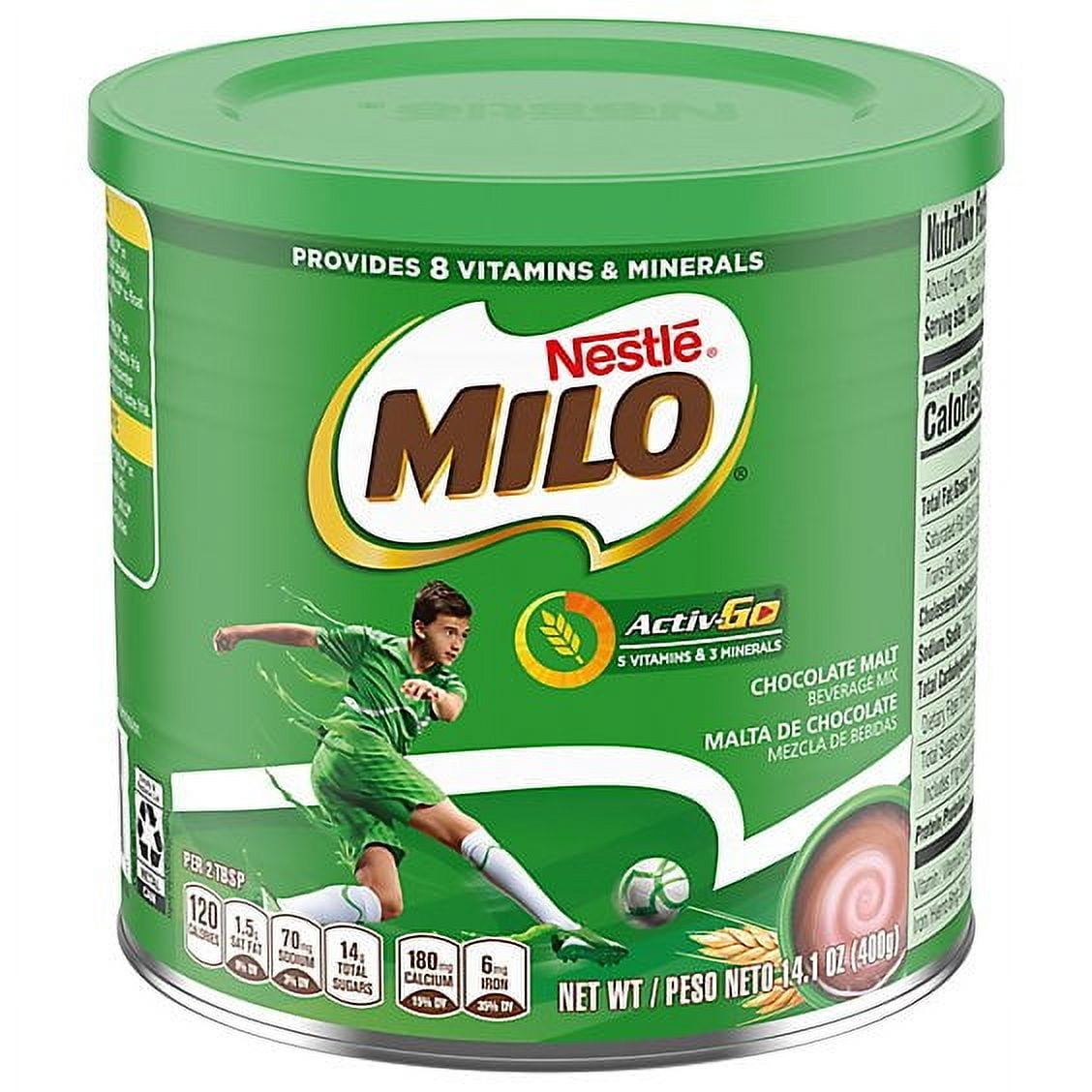 Nestle Milo Chocolate Malt Drink Mix, 14.1 oz, Hot or Warm Drink Powder ...