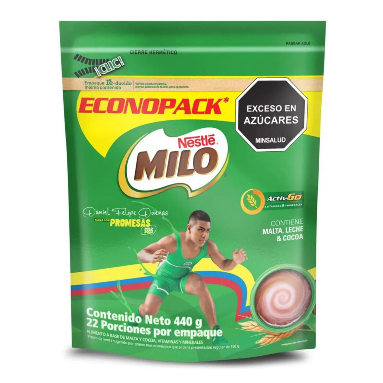 Milo Colombiano Activ-Go Econopack - 440g (15.52 oz) - Energy-Boosting ...