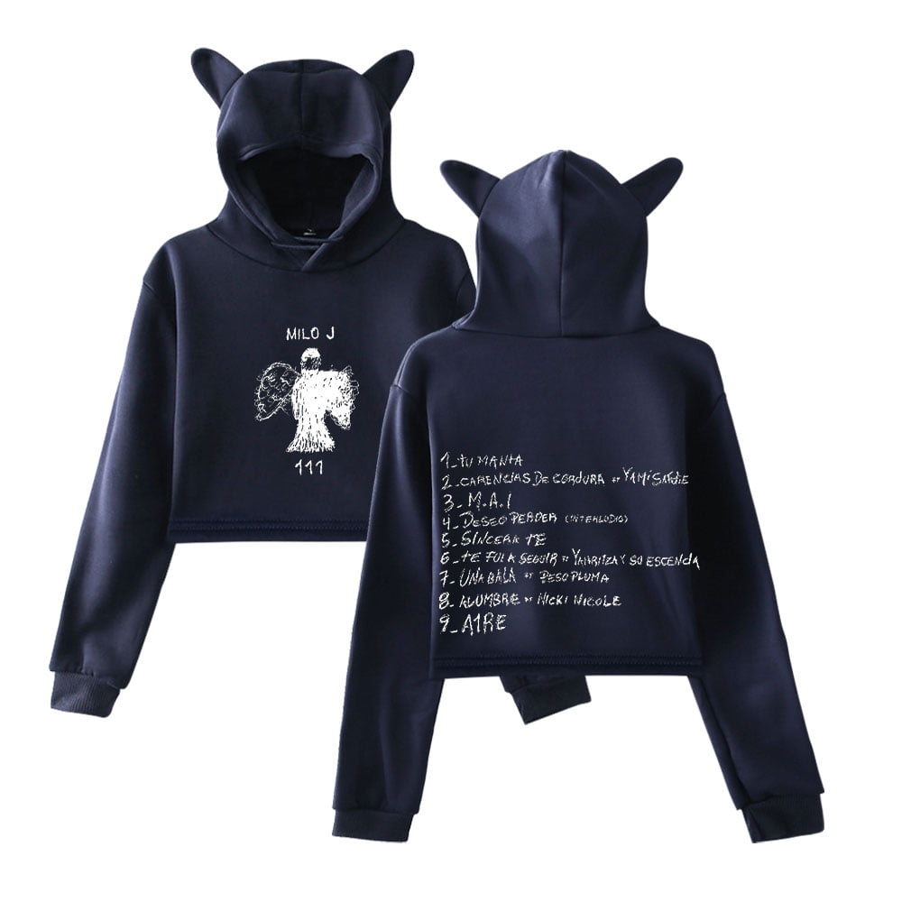 Milo J 111 New Album Cat Ear Hoodie Man/Woman Hip Hop Hoodies - Walmart.com