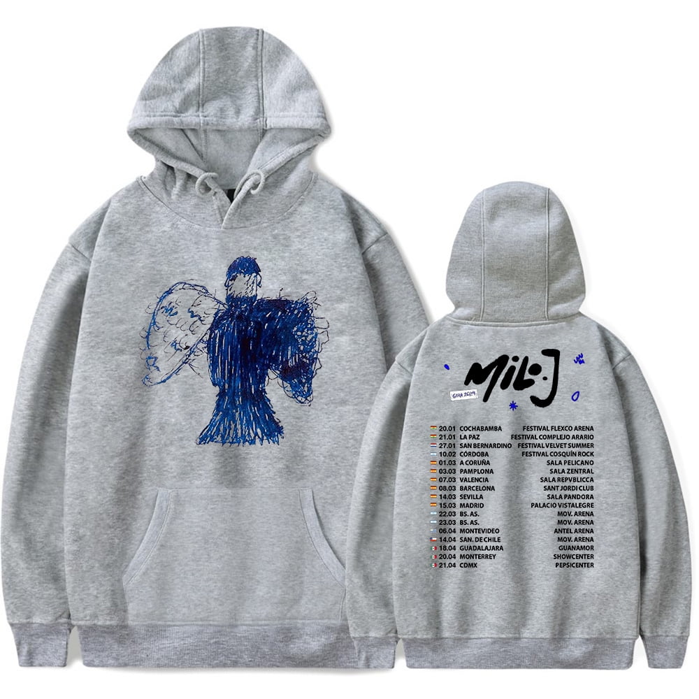 Milo J 2024 Tour Merch Hoodies Popular Graphics Print Unisex Trendy Casual Streetwear Sweatshirt ...
