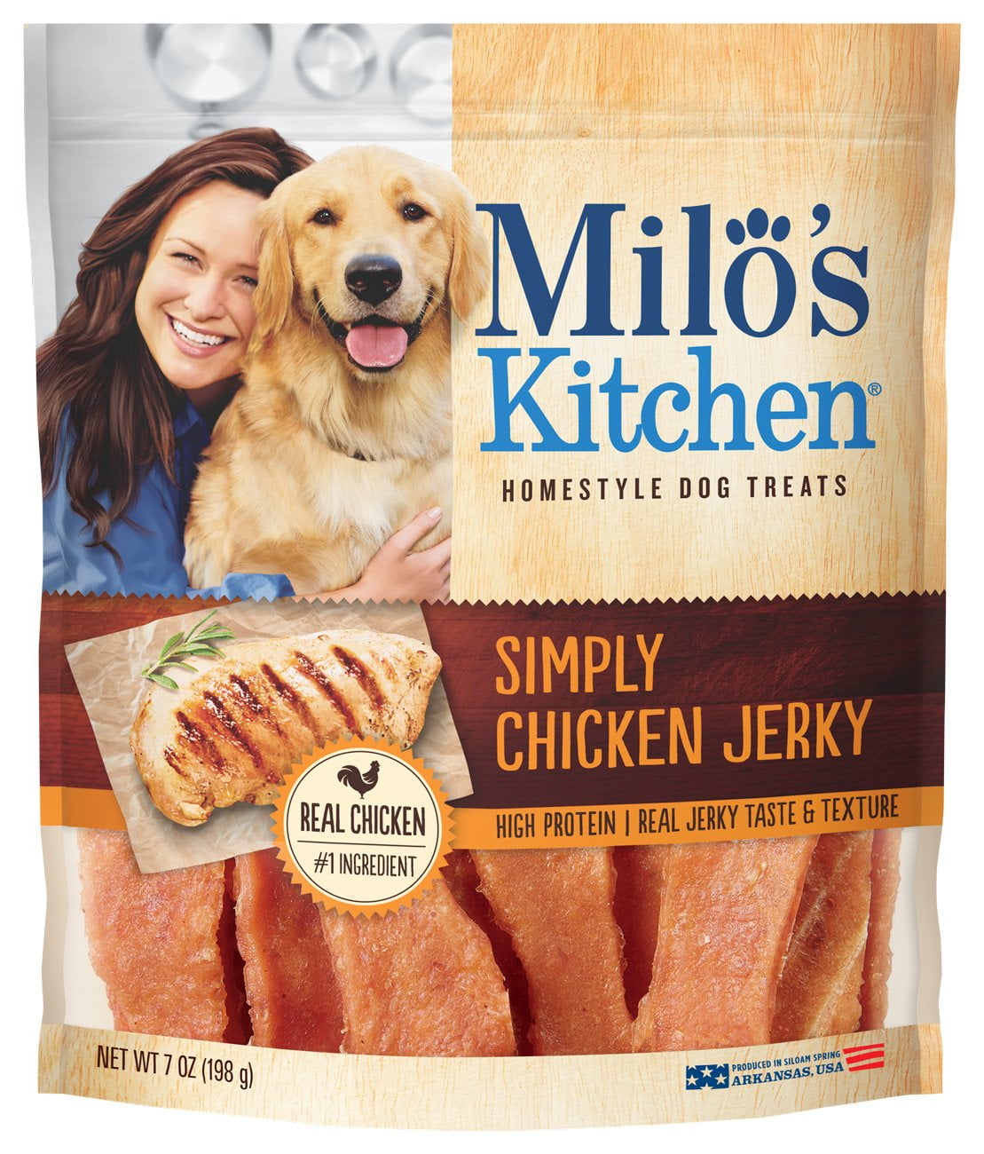 Milo'S Kitchen Simply Chicken Jerky HYZ01 Dog Treat, 7 Oz - Walmart.com