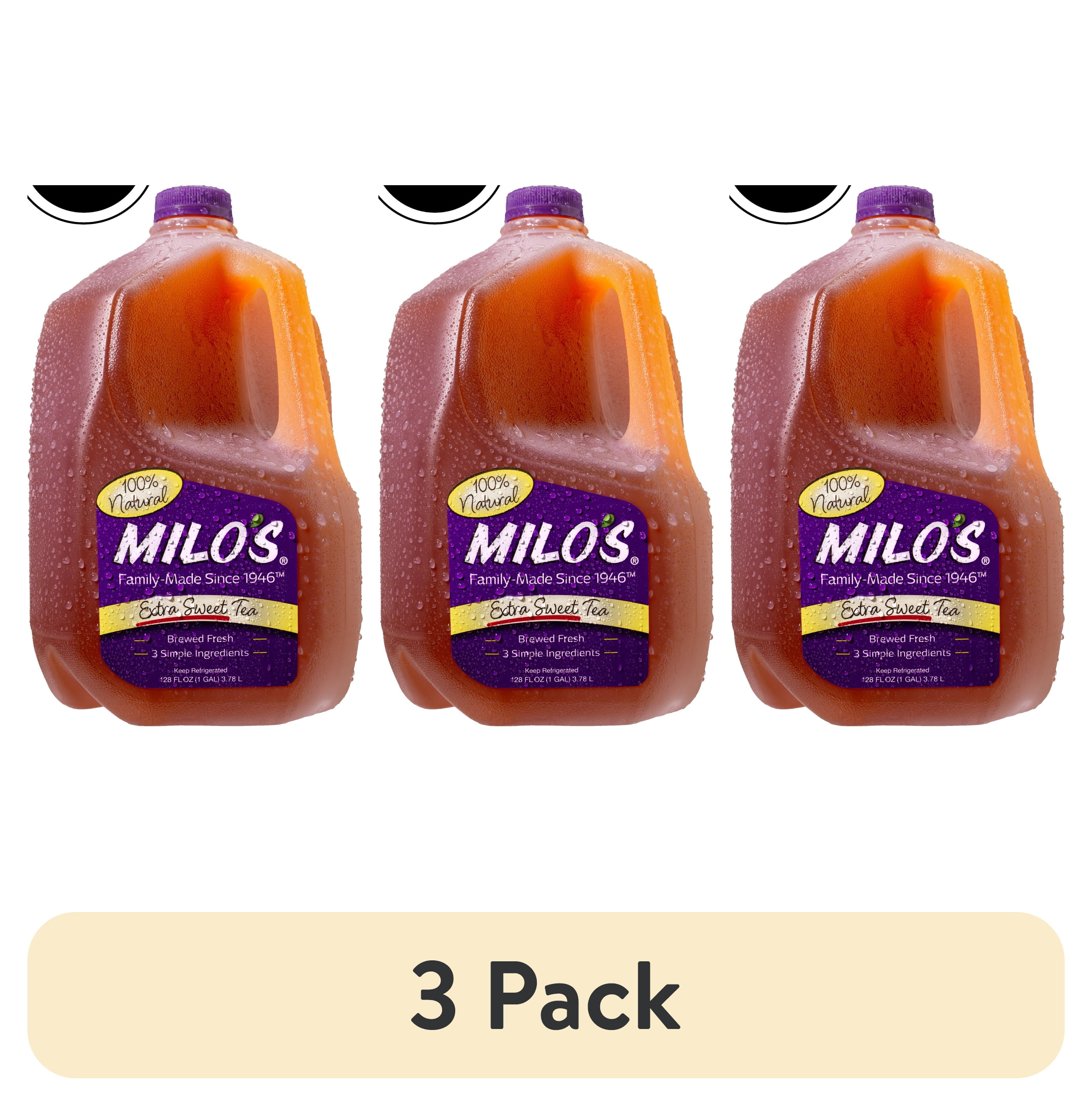 (3 pack) Milo's Extra Sweet Iced Tea Gallons, Fresh Brewed Refrigerated ...