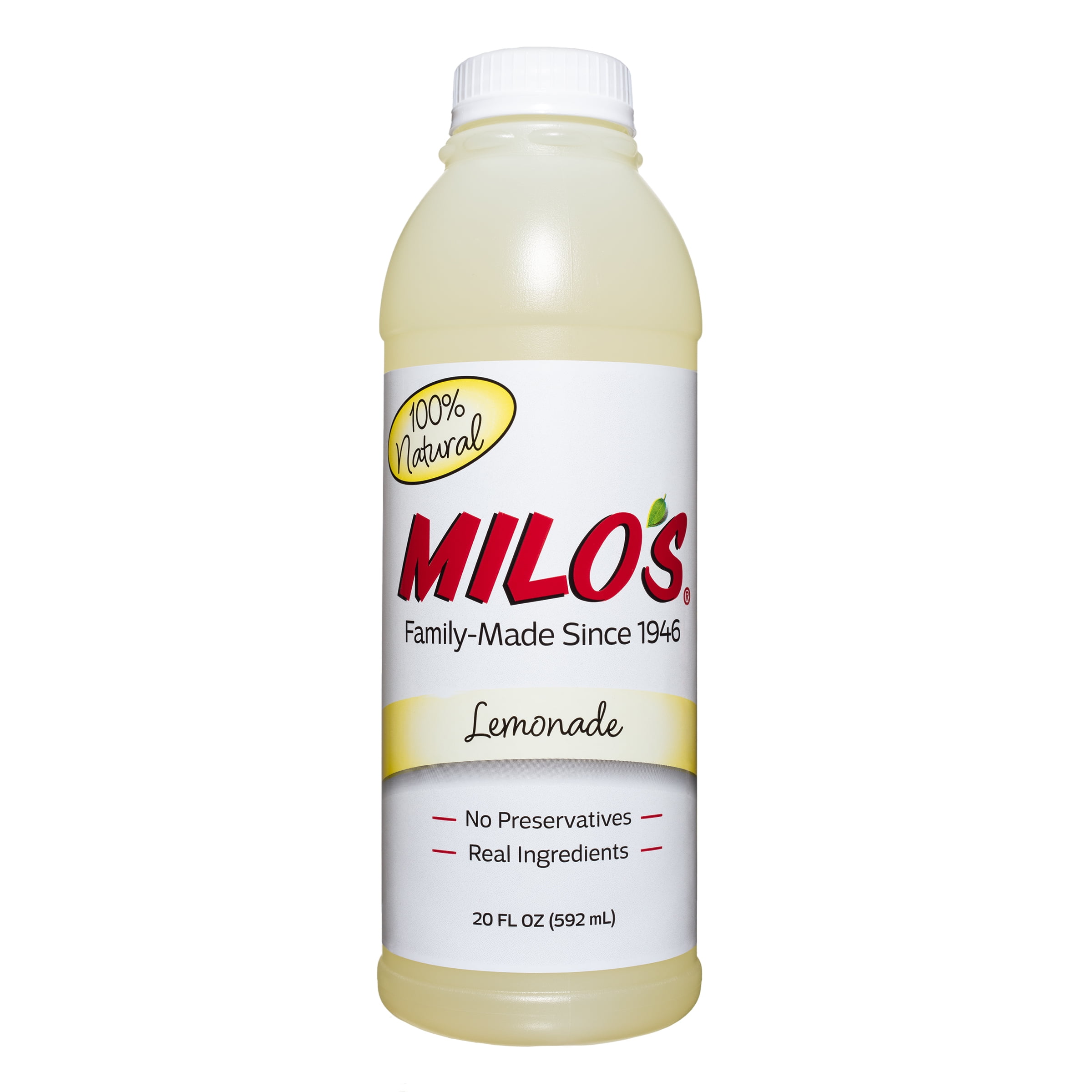 Milo’s Lemonade, 100% Natural, 20 Fl. Oz. Bottle - Walmart.com