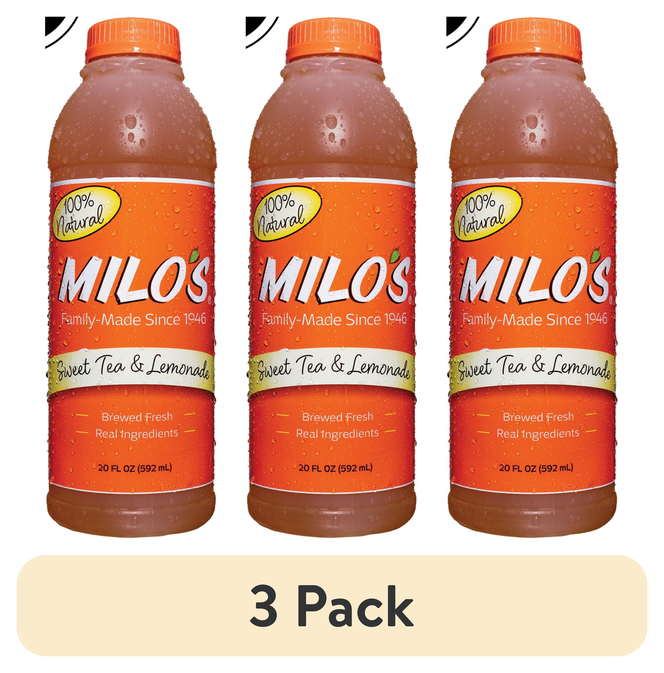 (3 pack) Milo?s Sweet Iced Tea and Lemonade, 100% Natural, 20 fl oz ...