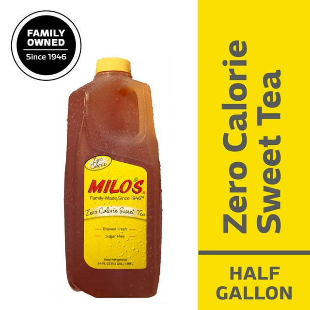 Milo's Zero Calorie Sweet Iced Tea Half Gallon, Fresh Brewed ...
