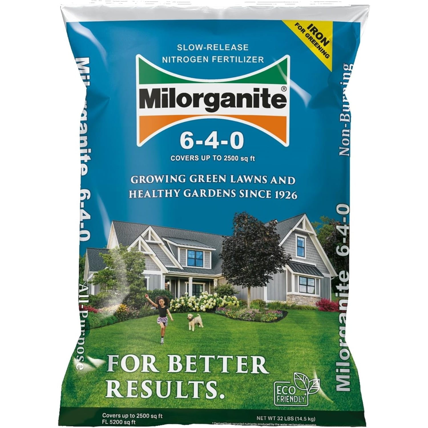 JHSF Milorganite Eco-Friendly Slow-Release Nitrogen Lawn Fertilizer ...