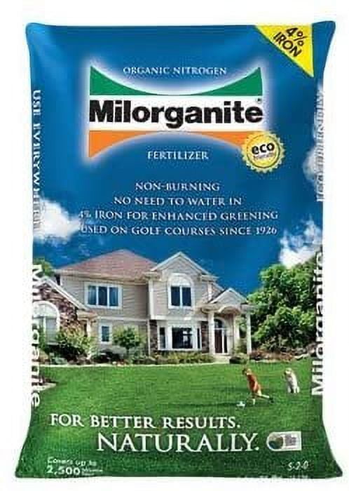 Milorganite Organic Lawn Fertilizer, Slow-Release Nitrogen for All ...