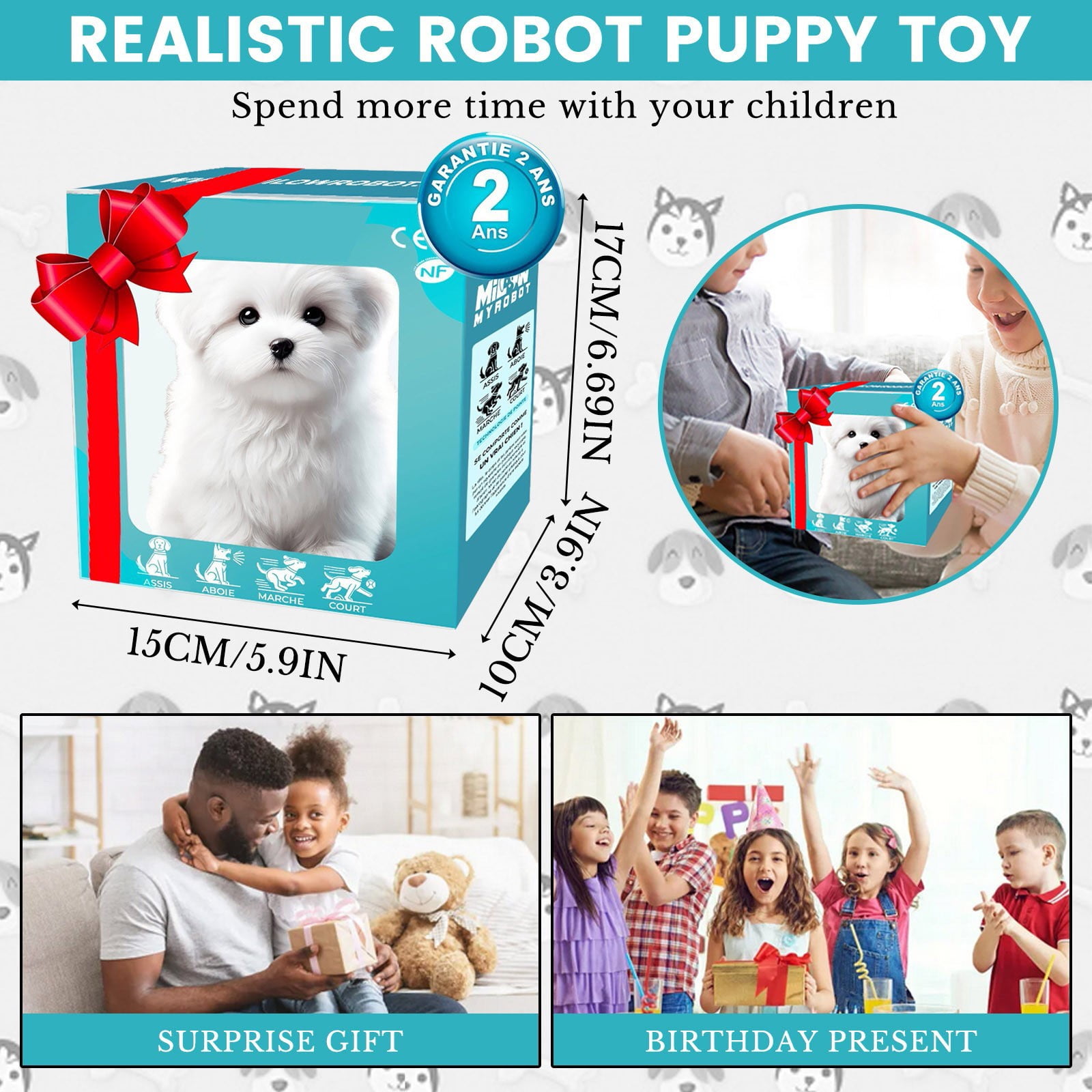 Milow - My Realistic Robot Puppy, Milow Robot Puppy, Plush Toy Dog ...
