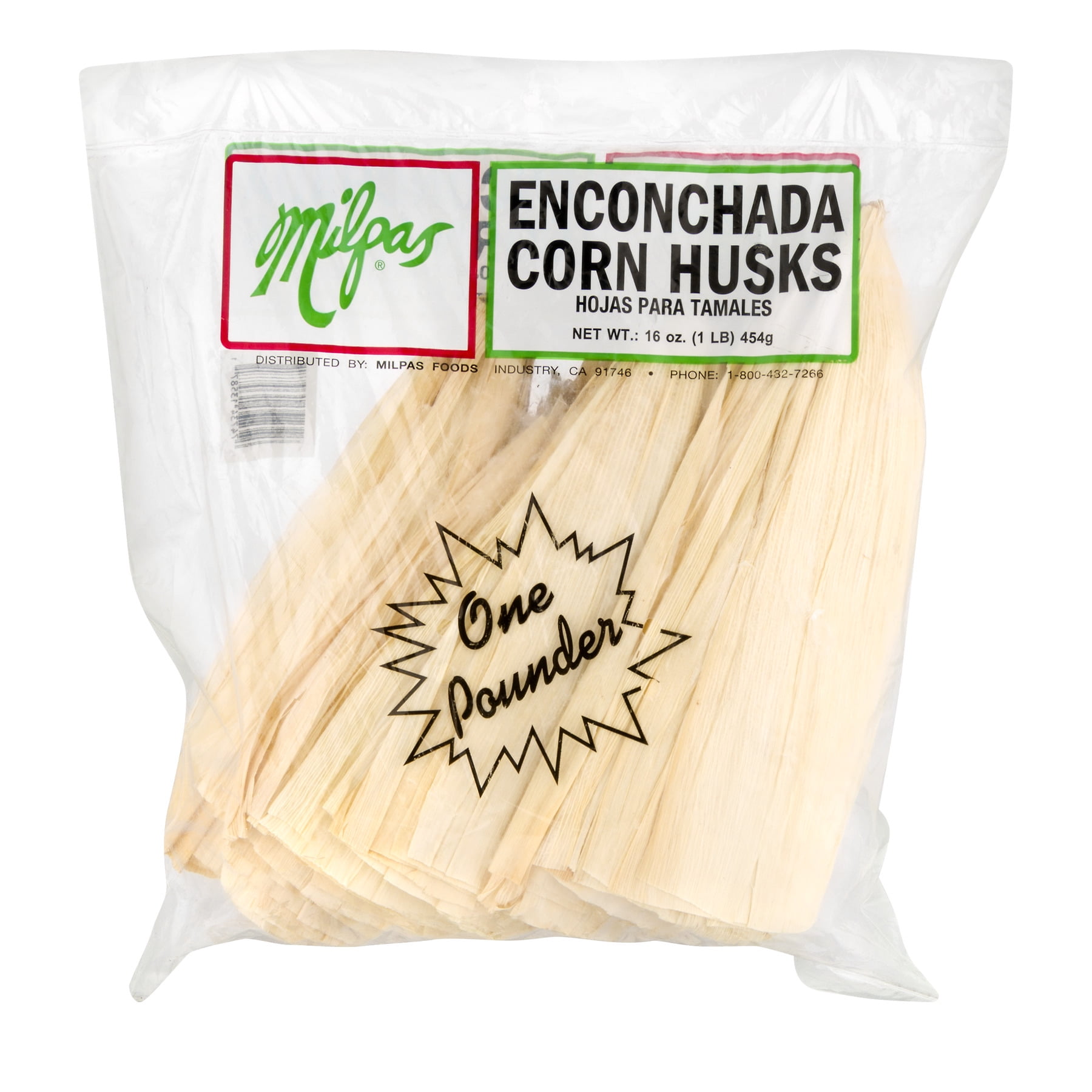 Milpas Dried Corn Husks, Packed in a 16.0 OZ Cello Bag to insure ...
