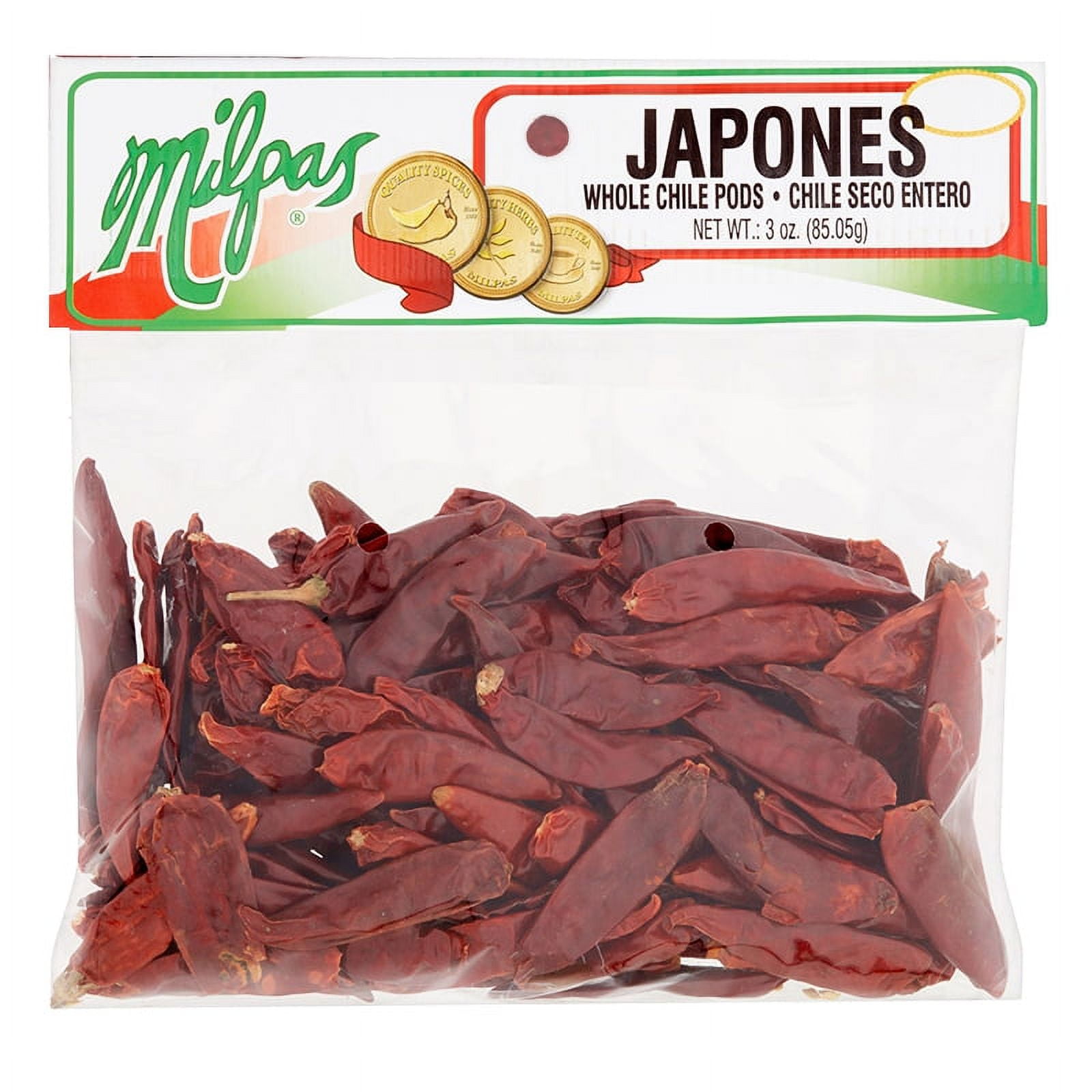 Milpas Japones Whole Chile Pods, 3 Oz - Walmart.com