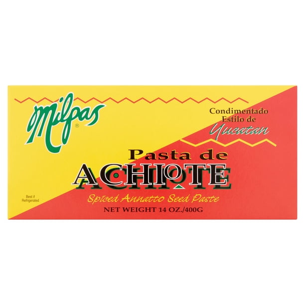 Milpas Pasta De Achiote cooking paste, packed in a family size 14oz ...