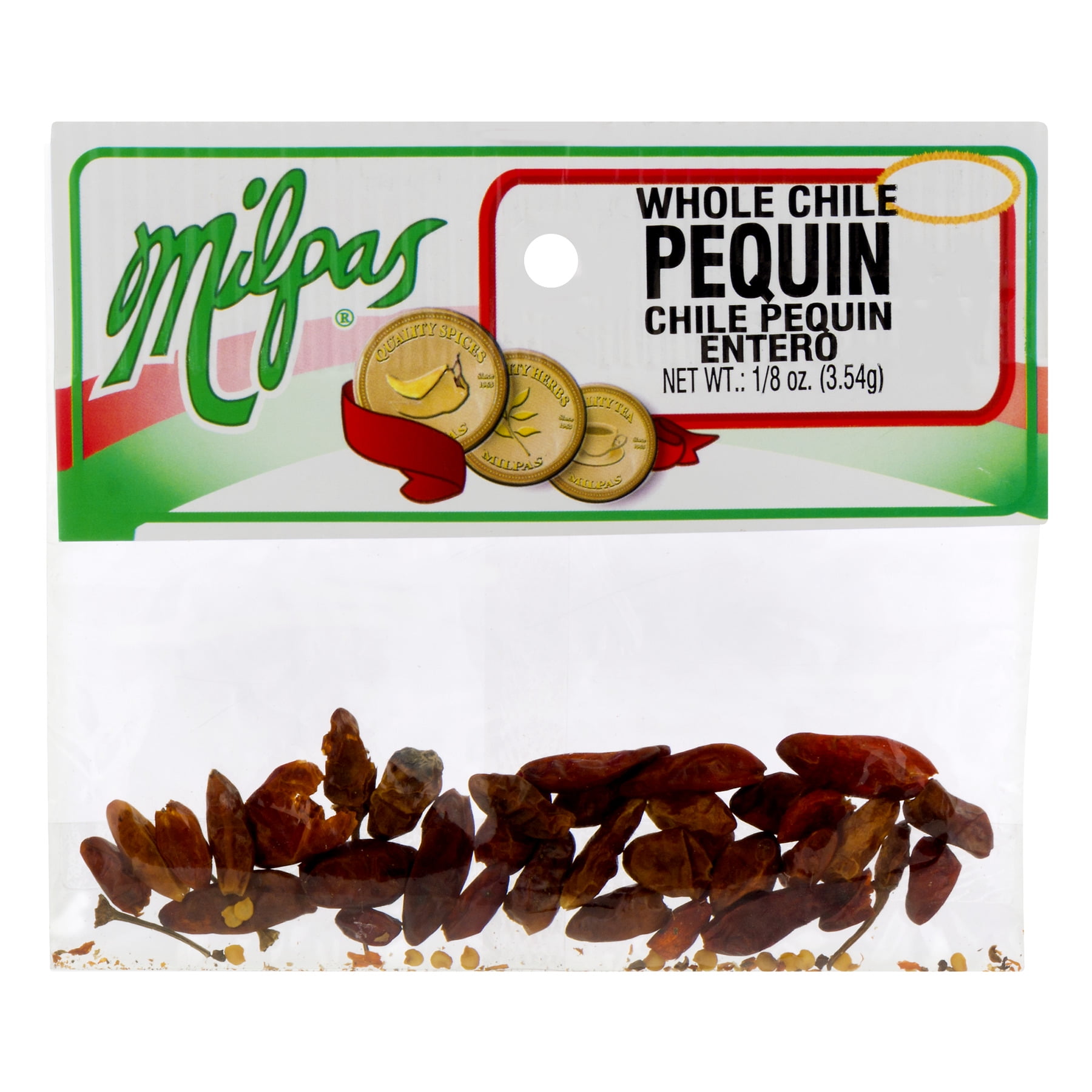 Milpas Whole Chile Pequin, 1/8 oz - Walmart.com