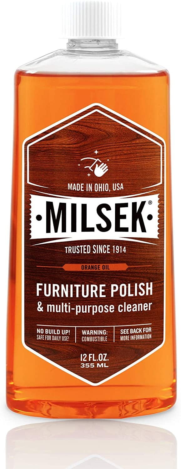 Milsek 13570 Orange Furniture Polish and Cleaner Oil, 12-Ounce, 12 ...