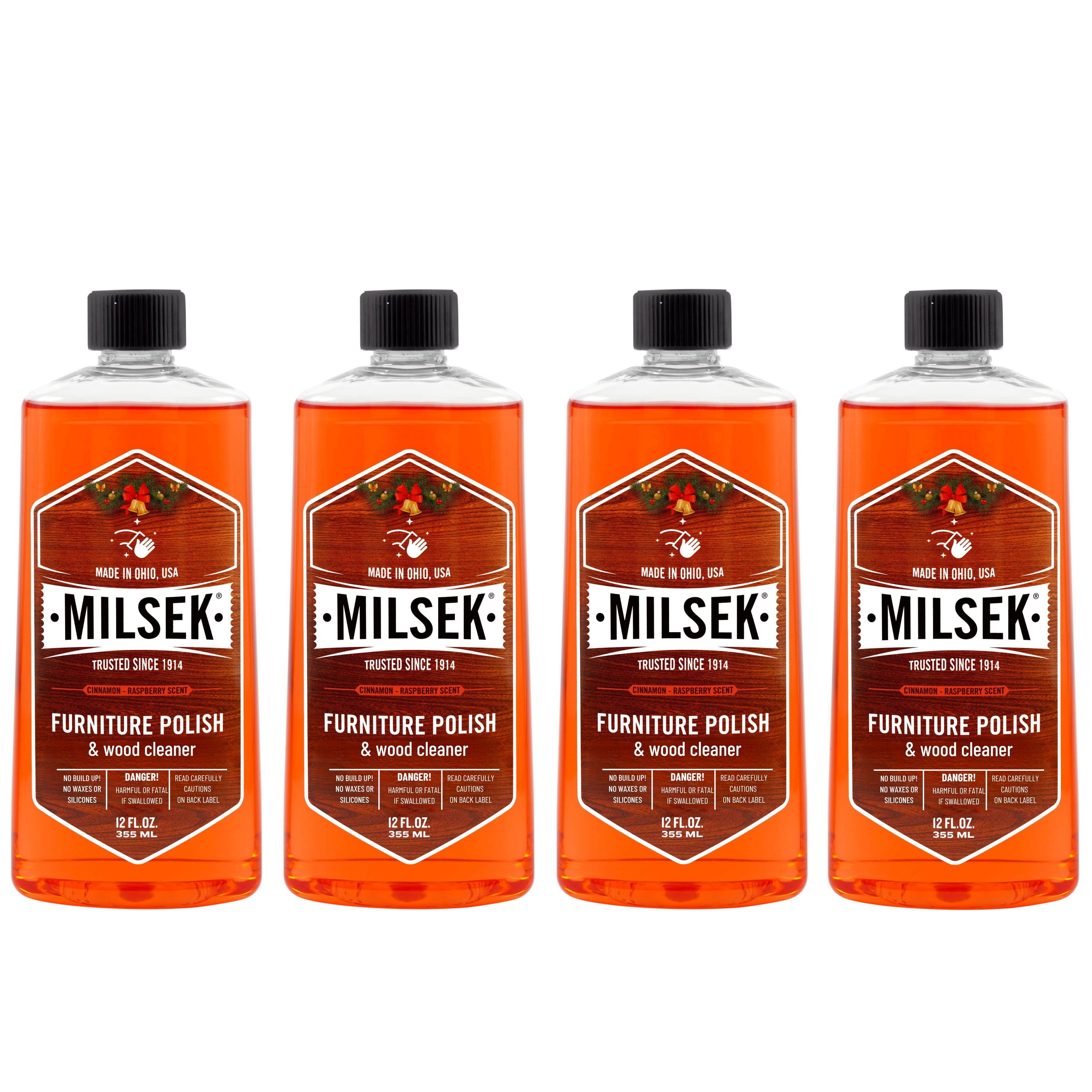 Milsek Furniture Polish and Wood Cleaner with Cinnamon Raspberry Scent ...
