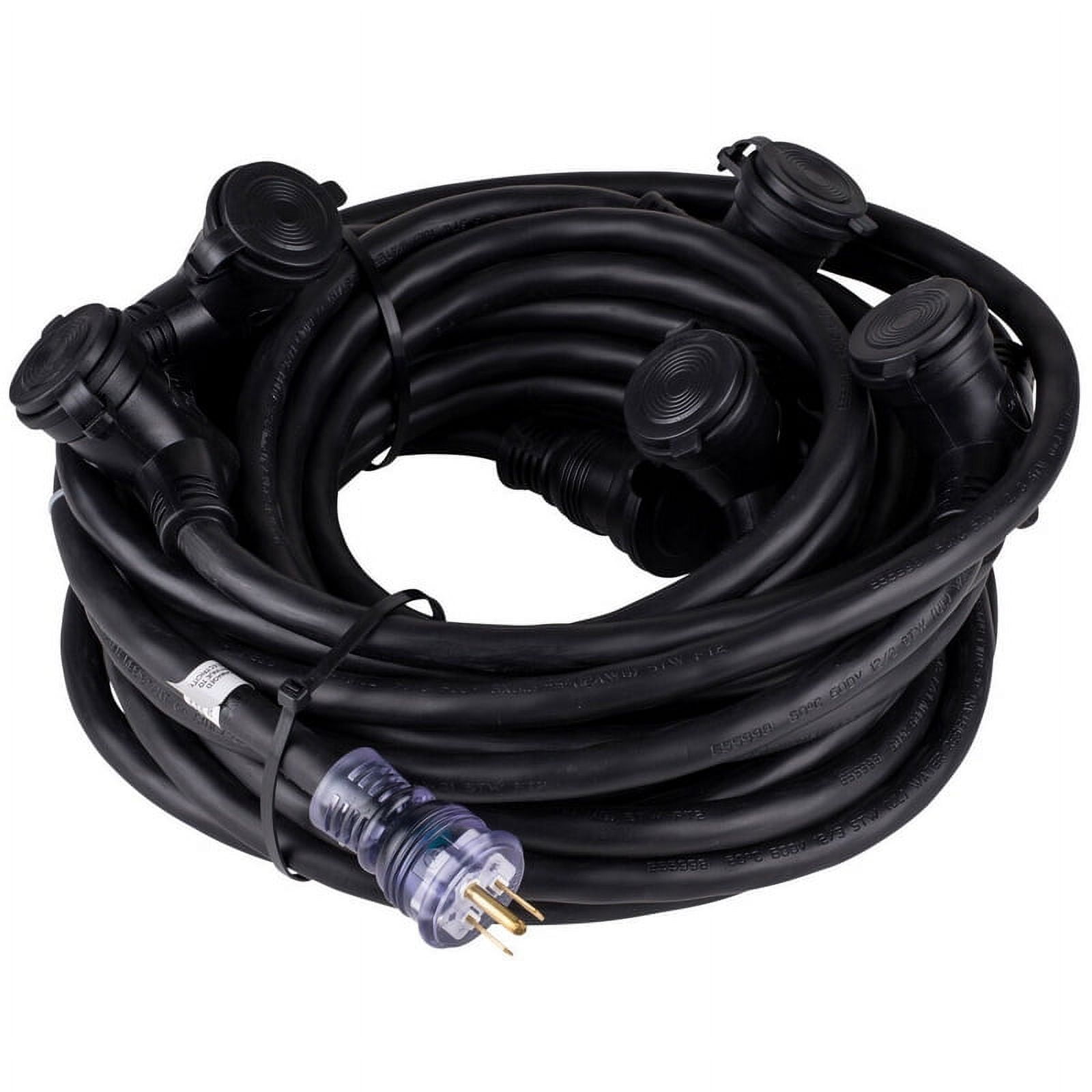 Milspec 50 ft. 12/3 ProCap Multi-Outlet Power Distribution Heavy Duty ...
