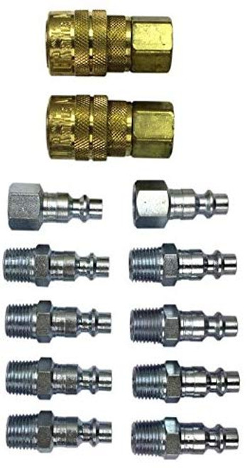 Milton 1PK Milton S-210 1/4 in. NPT M-Style Coupler and Plug Kit, 12 ...