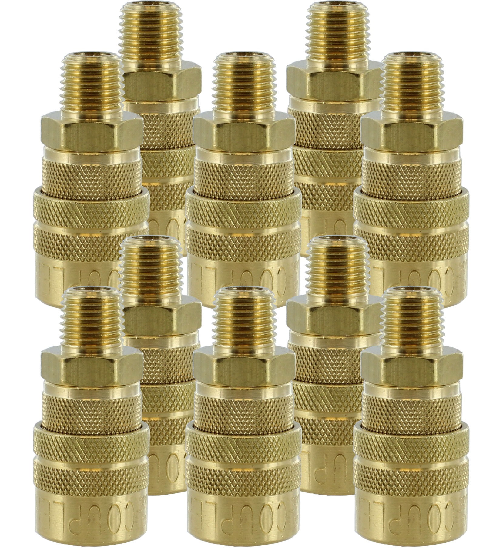 Milton 716 1/4" NPT Male "M" Style Coupler-10 Pack - Walmart.com