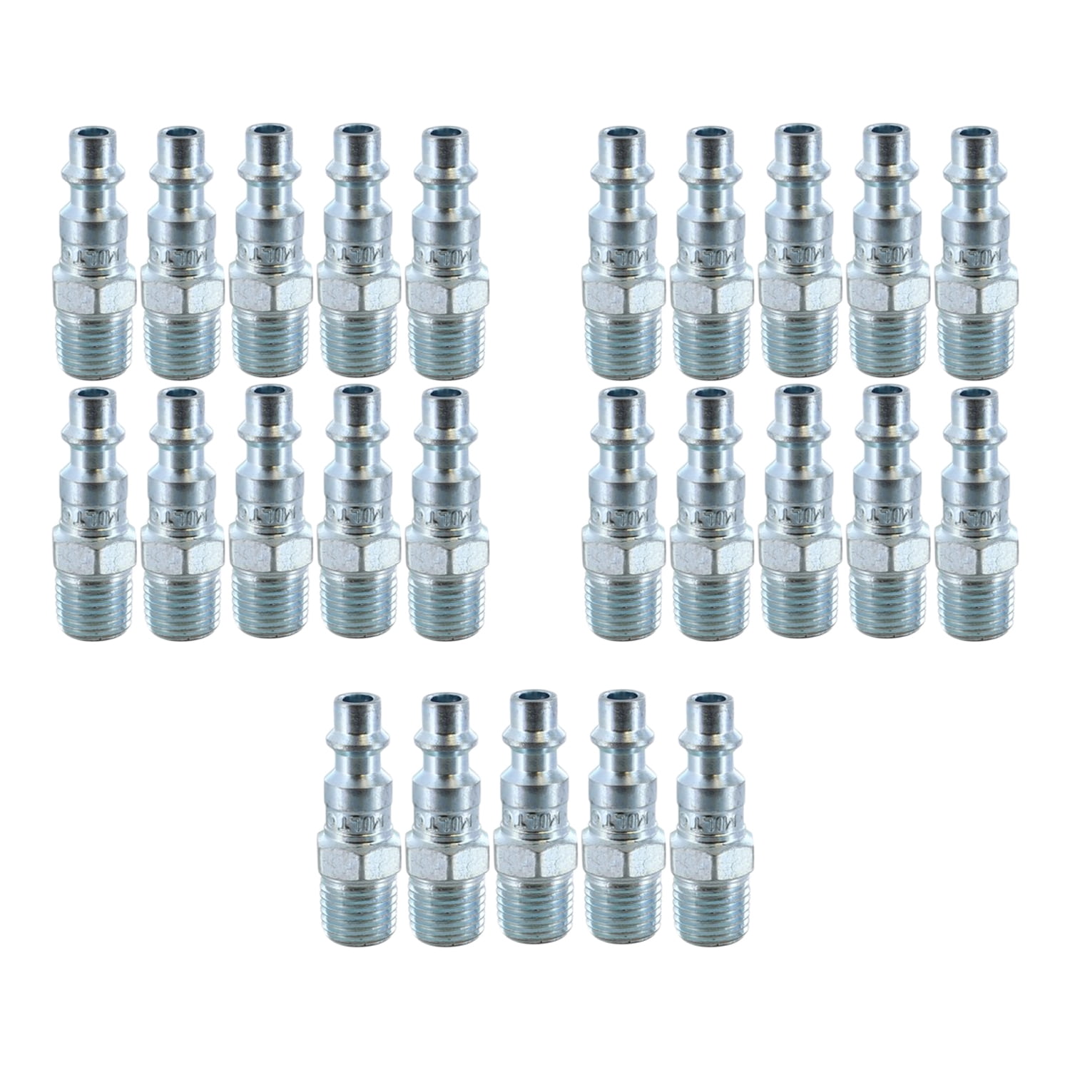 Milton 727 NPT "M" Style 1/4 Male Air Line End Plug (MIL727) 25-Pack ...