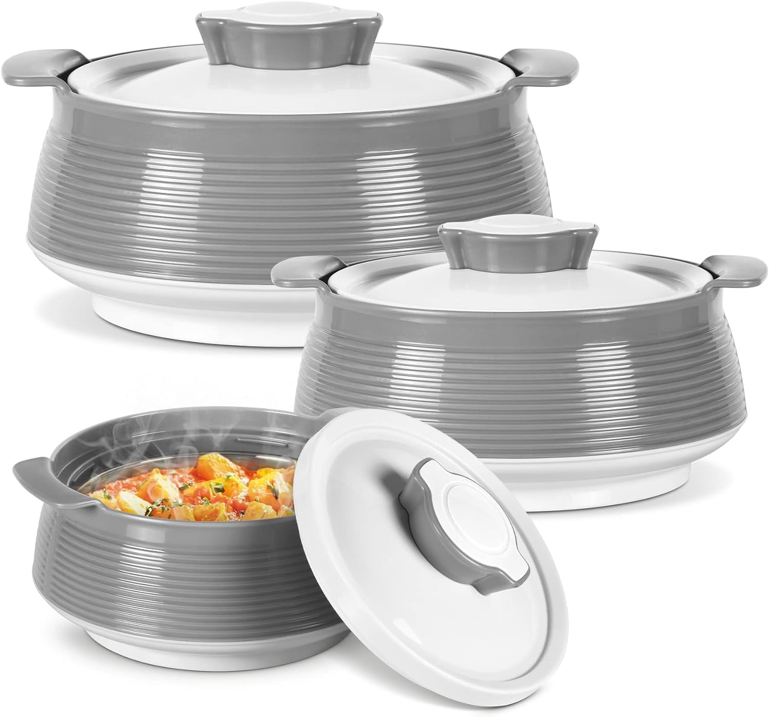 Milton Casserole for Hot Food, Double Walled Insulated Inner Stainless ...